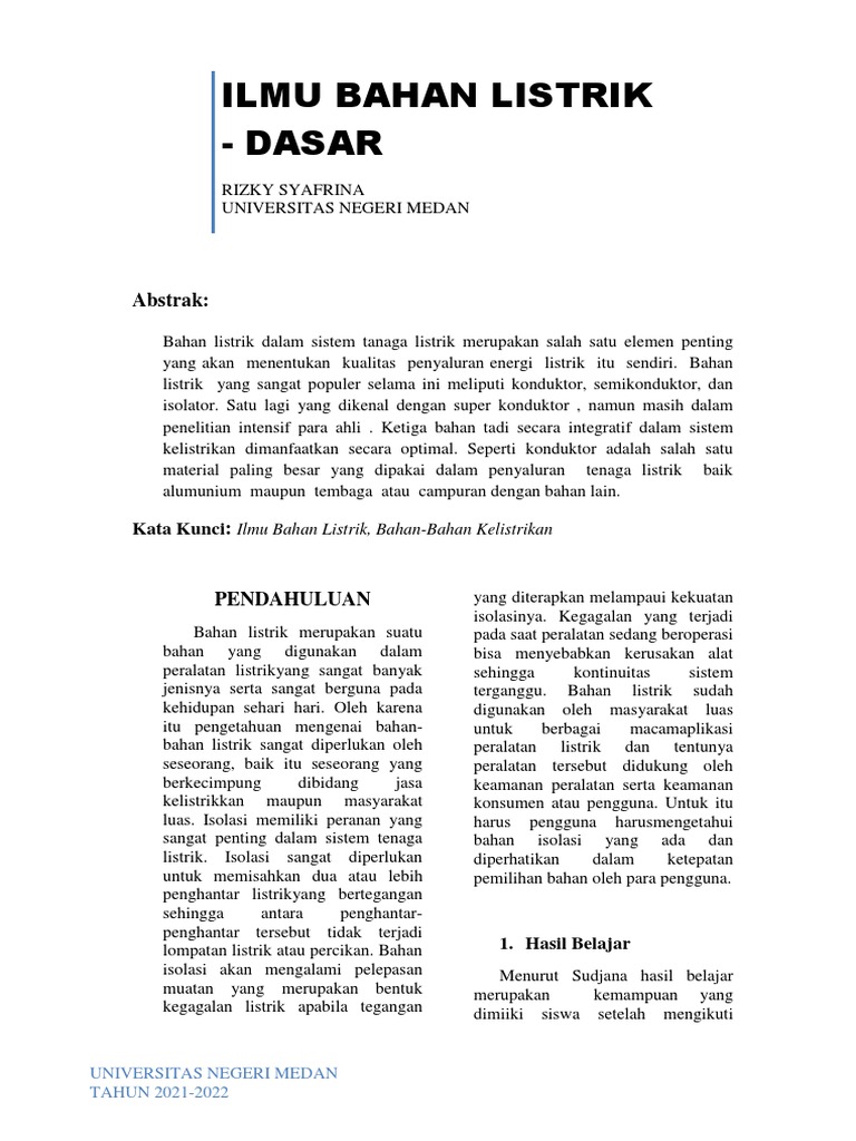 Ilmu Bahan Listrik | PDF | Teknologi & Rekayasa