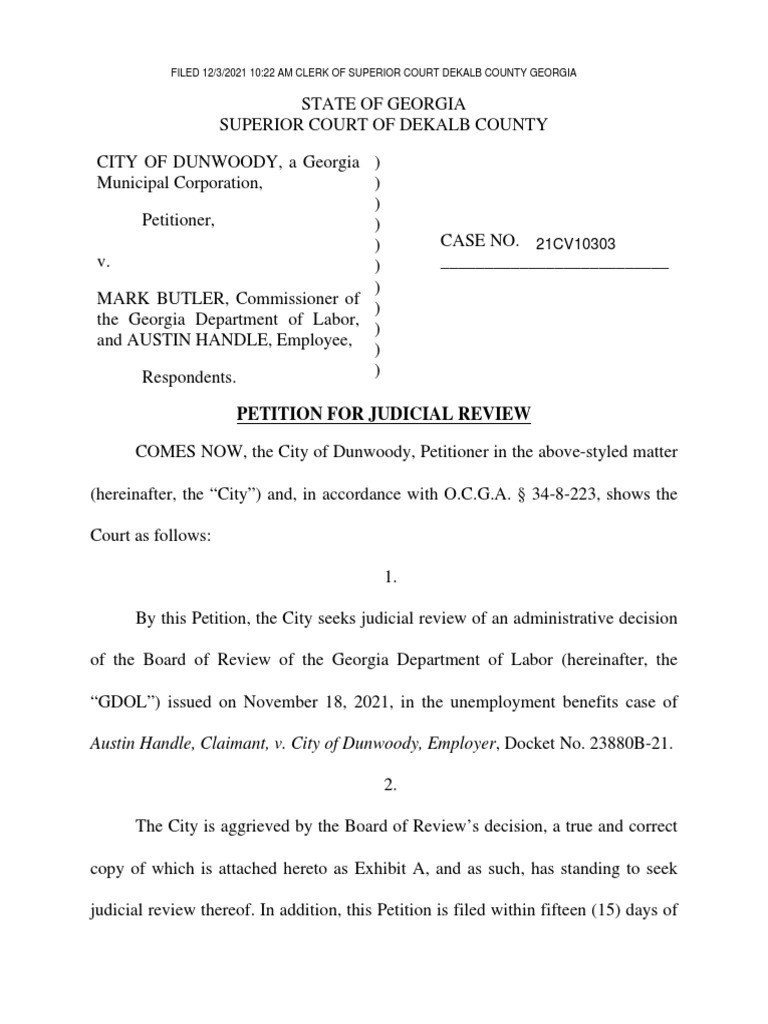 Petition For Judicial Review | PDF | Witness | Appeal