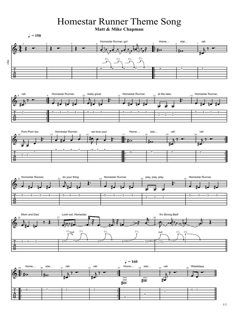Chapman, Matt & Mike - Homestar Runner Theme Song | PDF | Animated ...