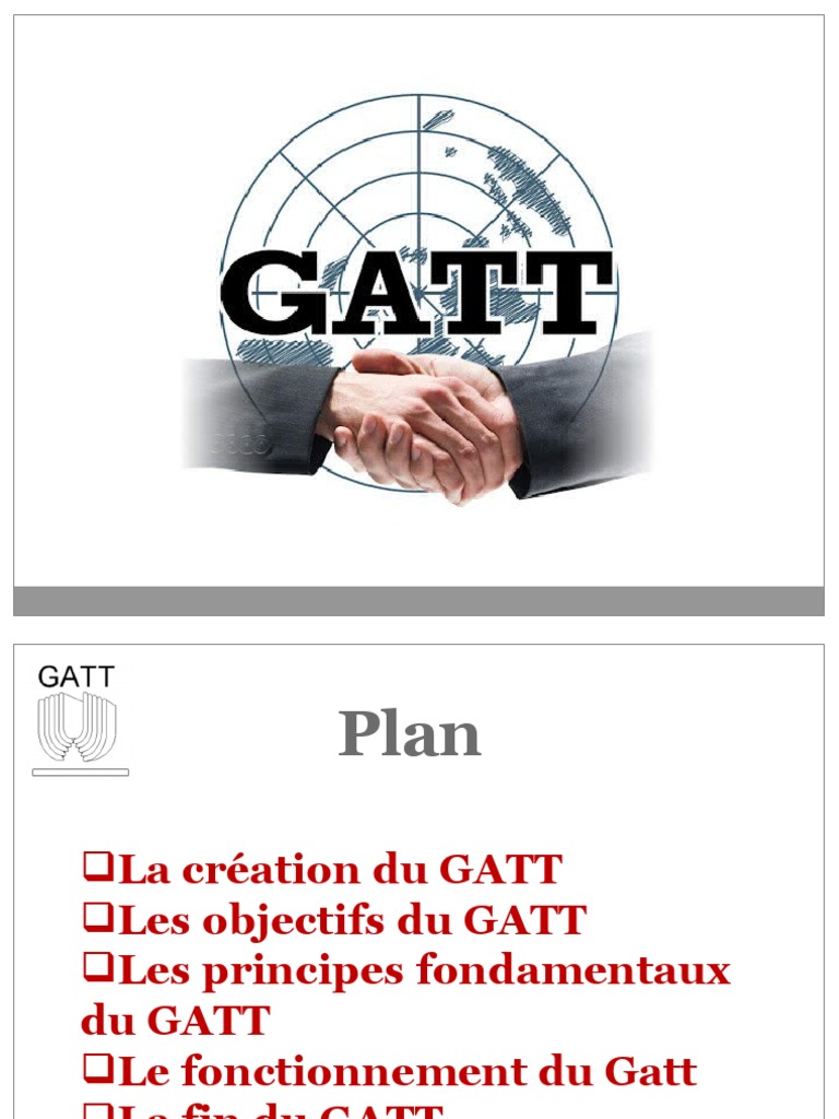 Gatt | PDF | Accord général sur les tarifs douaniers et le commerce ...