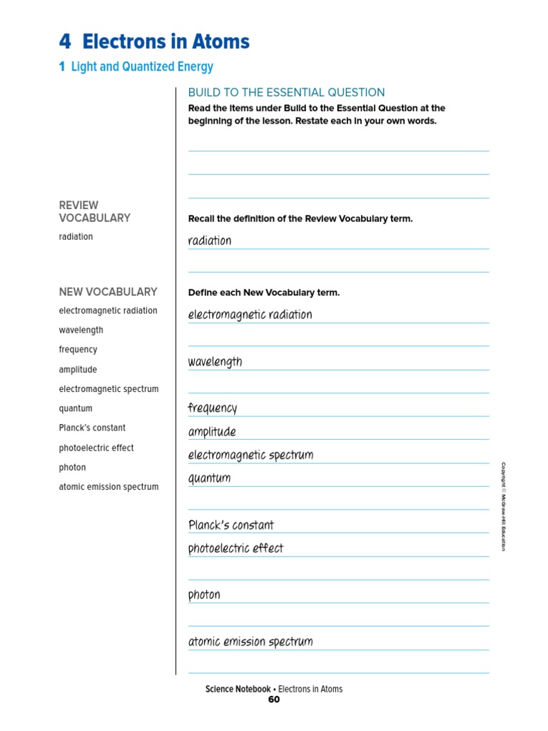 Fabiola Cruz Lesson 4.1 - Electrons in Atoms - Light and Quantized ...