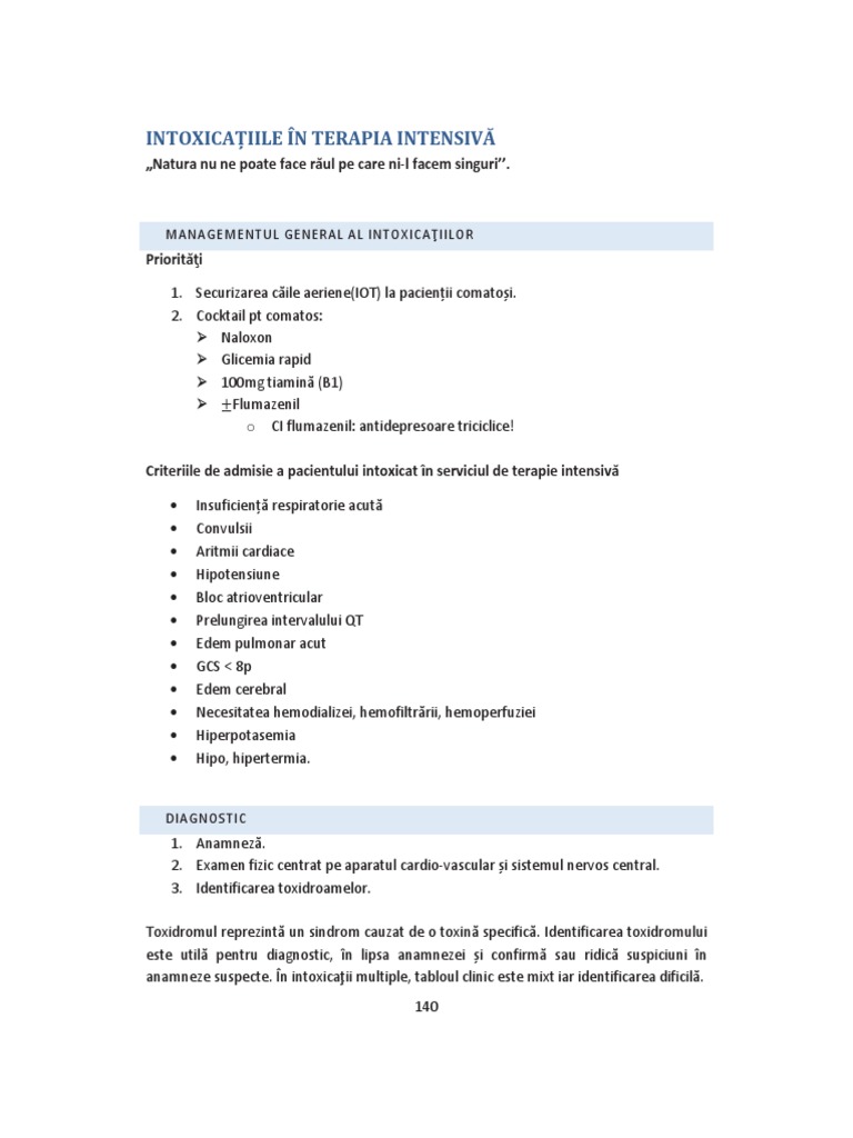 Intoxicatii | PDF