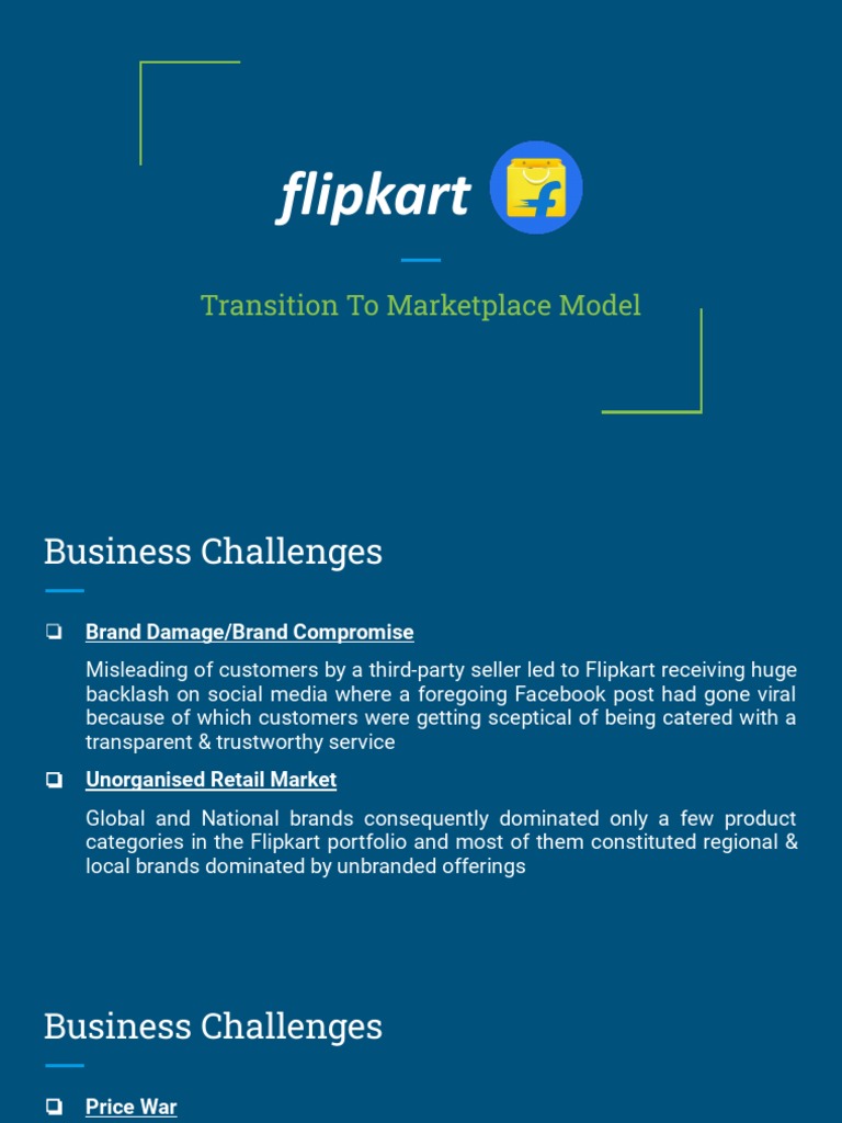 Flipkart: Transition To Marketplace Model | PDF | E Commerce | Online ...