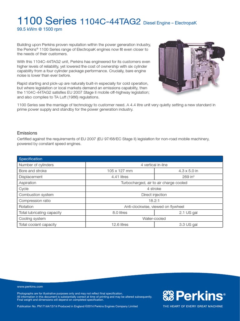 1104C 44tag2 | PDF | Engines | Diesel Engine