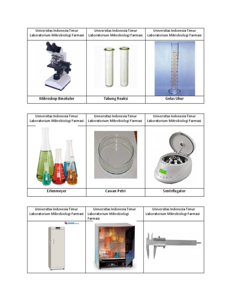 Alat Laboratorium Mikrobiologi Farmasi | PDF