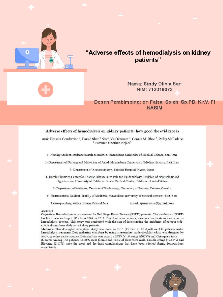 Adverse Effects of Hemodialysis On Kidney Patients | PDF | Hemodialysis ...