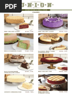Union Cake Price List and Menu | PDF | Cakes | Cheesecake
