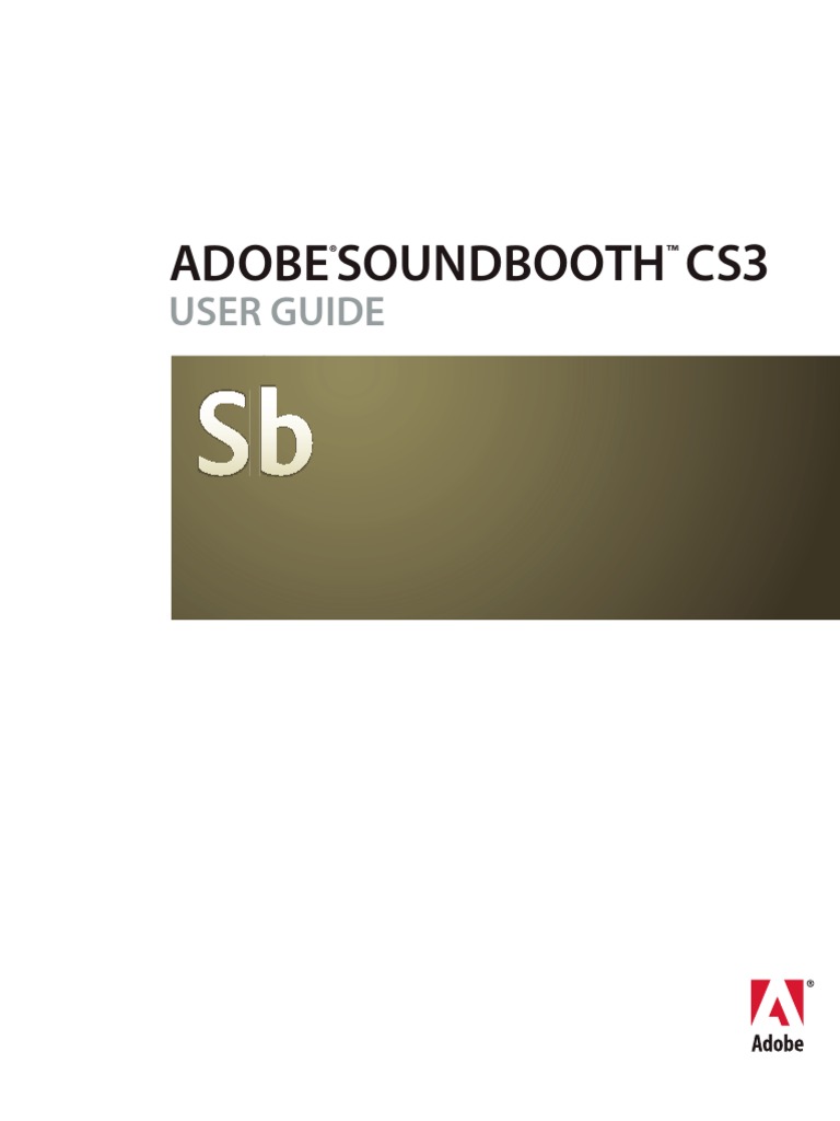 Adobe Soundbooth CS3 | PDF | Sampling (Signal Processing) | Digital Audio