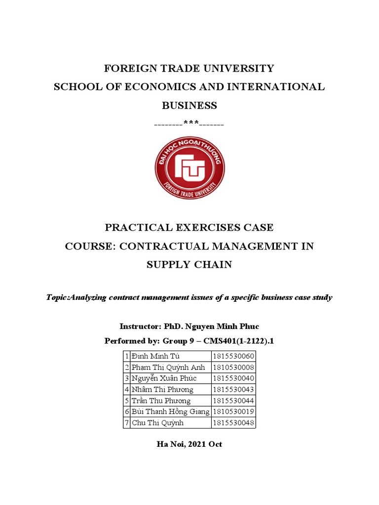 Foreign Trade University School of Economics and International Business ...