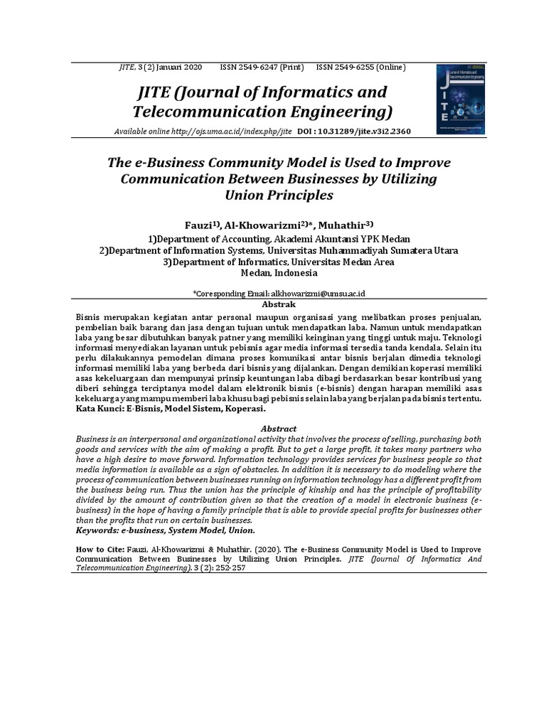 The E-Business Community Model Is Used To Improve Communication Between ...