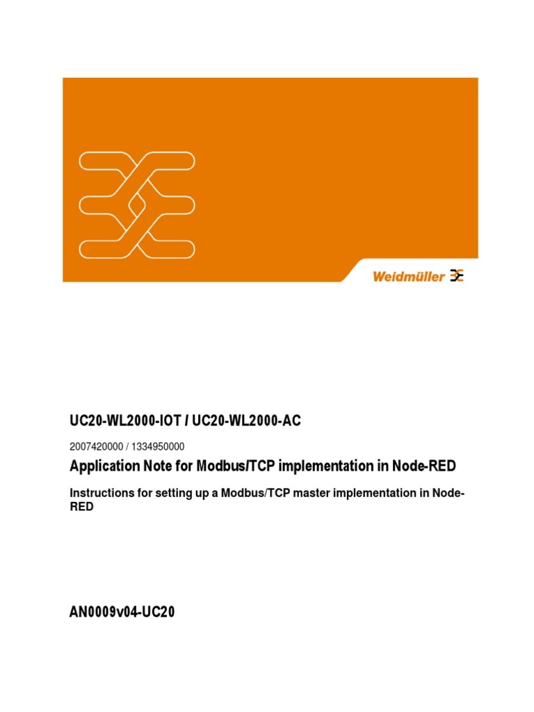 UC20-WL2000-IOT / UC20-WL2000-AC Application Note For Modbus/TCP ...