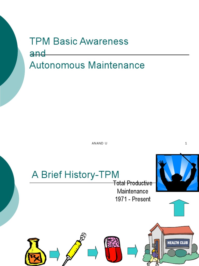 TPM Basic Awareness and Autonomous Maintenance: Anand U 1 | PDF | Belt (Mechanical) | Mechanical ...