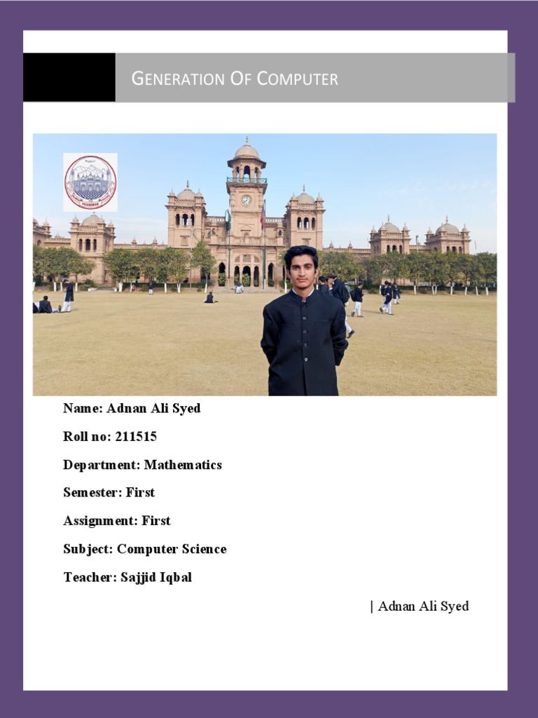 Computer Assigment About Generation of Computer | PDF | Integrated Circuit | Central Processing Unit