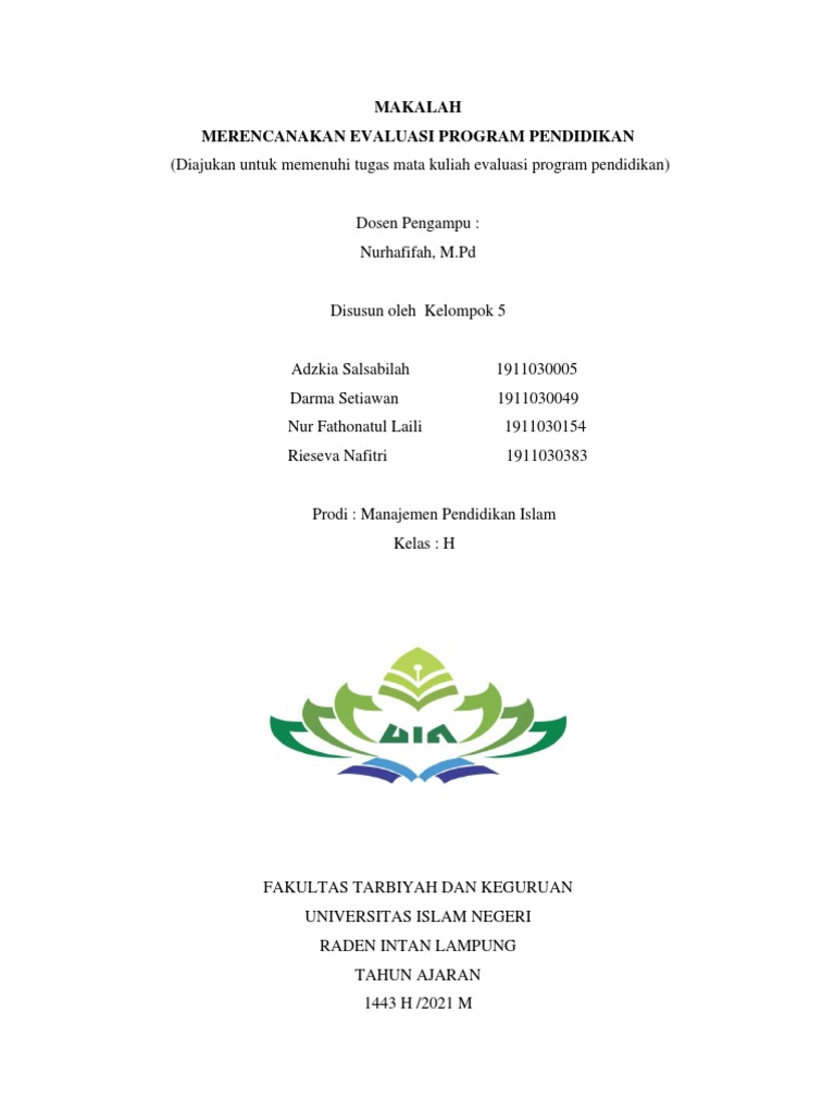 Evaluasi Program Pendidikan Kel 5 | PDF