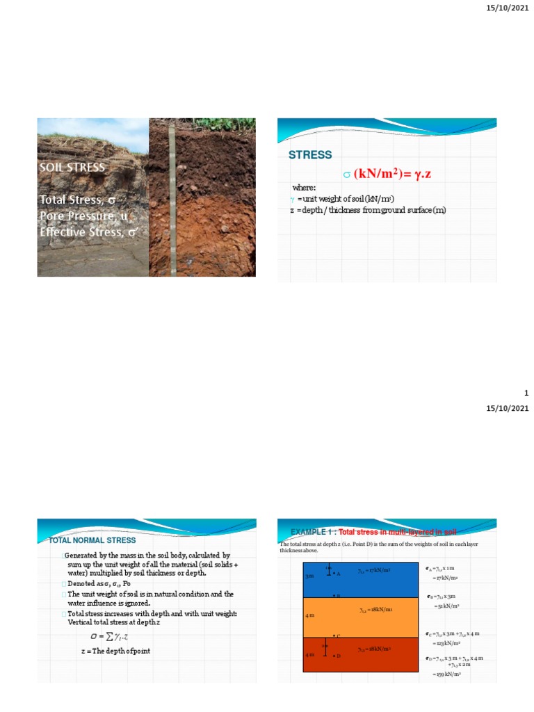 Soil Stress Distribution Diagram | PDF | Natural Materials | Continuum ...