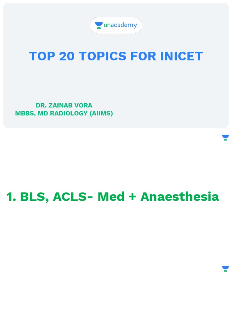 TOP 20 TOPICS FOR INICET EXAM REVISION | PDF | Medical Specialties ...