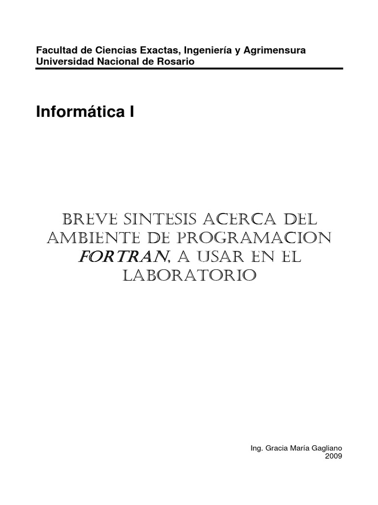 Entorno Fortran 1 | PDF | Programación | Programa de computadora
