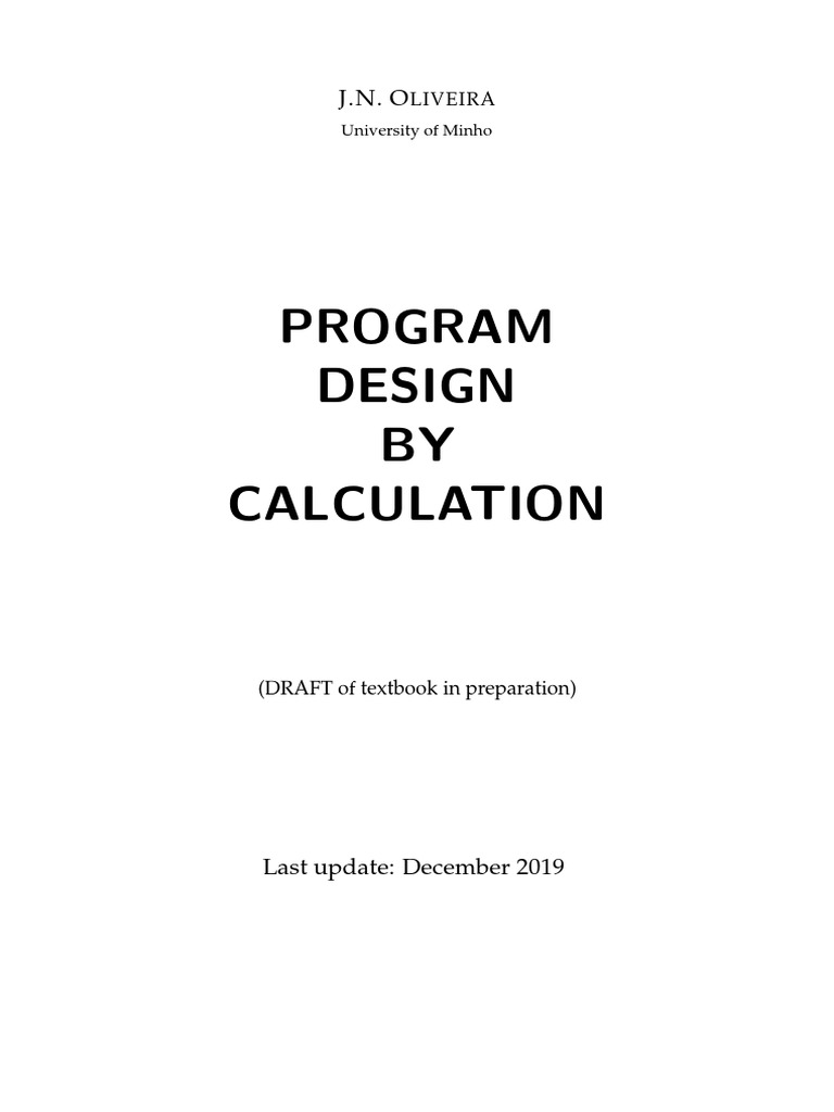 Program Design by Calculation | PDF | Function (Mathematics) | Workweek ...
