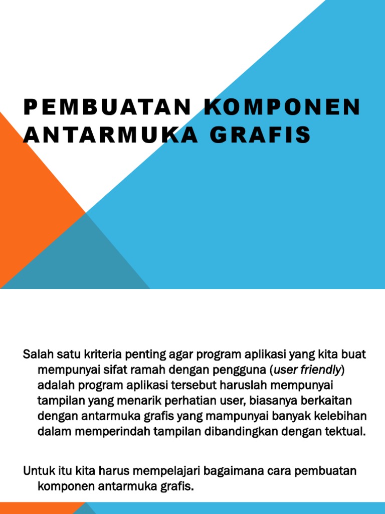 Pembuatan Komponen Antarmuka Grafis | PDF