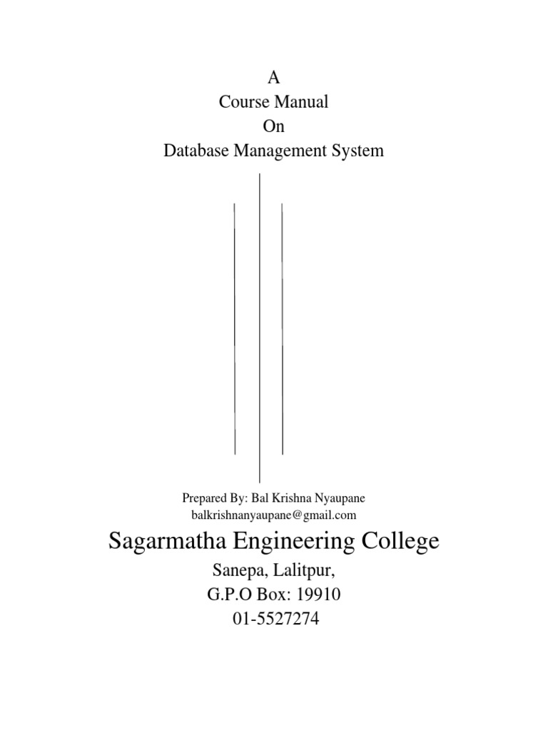 DBMS Bal Krishna Nyaupane PDF | PDF | Databases | Relational Database