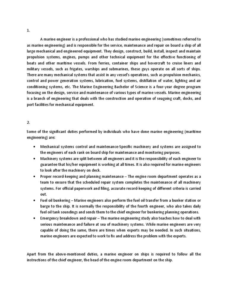 Marine Engineering Pdf Marine Propulsion Ships