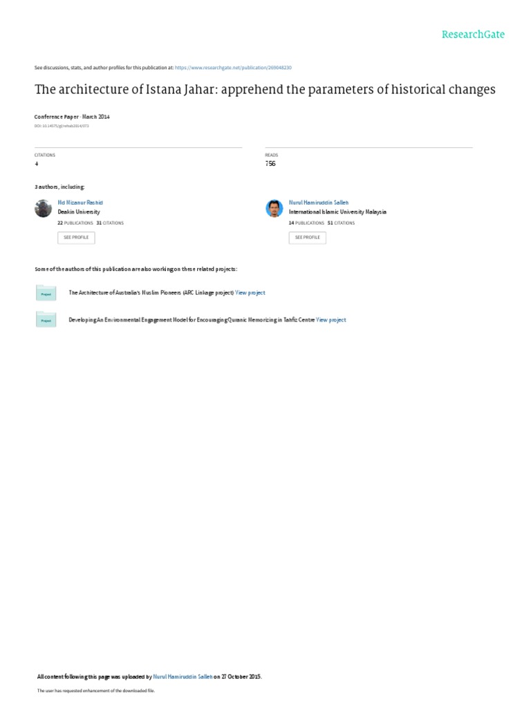 Istana Jahar Architecture Analysis | PDF