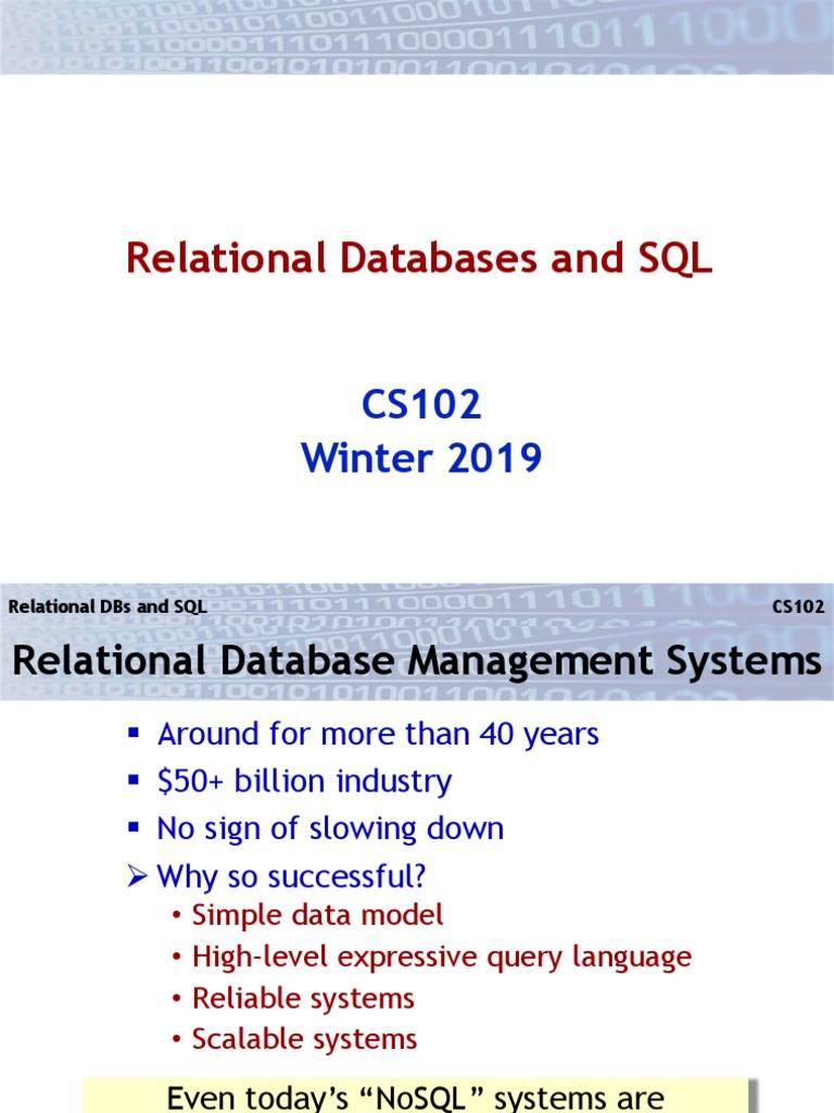 Relational D Bands QL | PDF | Relational Database | Sql