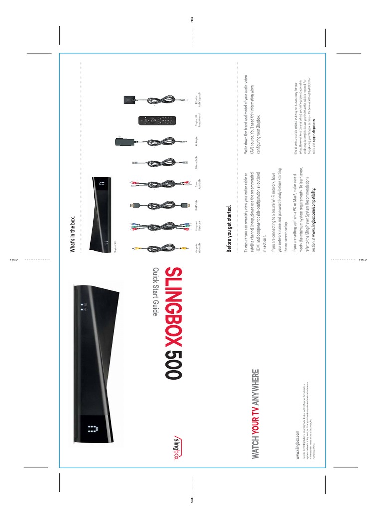 Manual SLINGBOX 500 | PDF