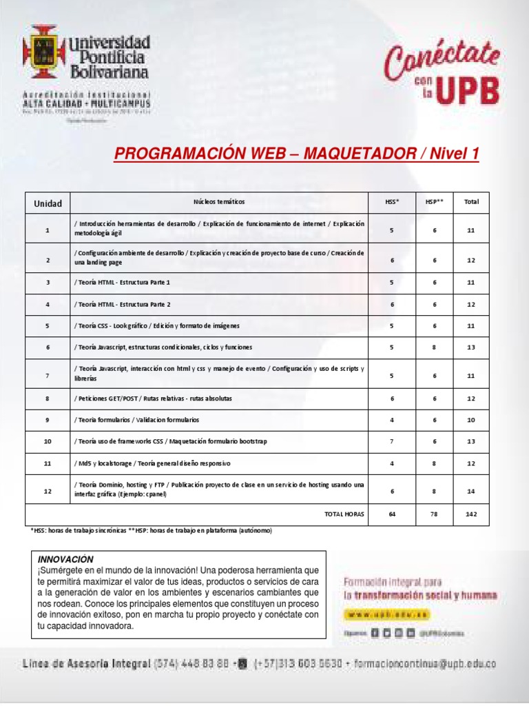 62 UPB Programacion Web | PDF | Bootstrap (marco frontal) | Script Java