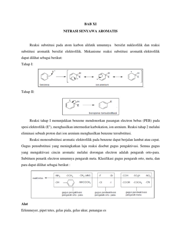Nitrasi Senyawa Aromatis | PDF