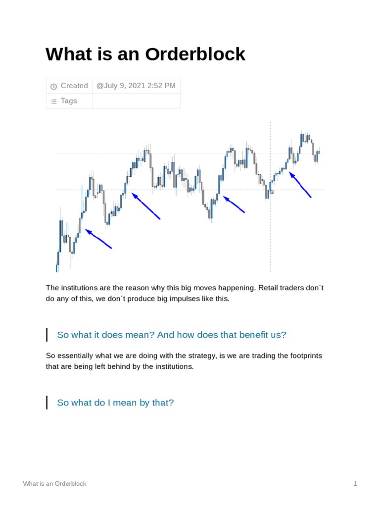 What Is An Order Block | PDF | Market Trend | Order (Exchange)