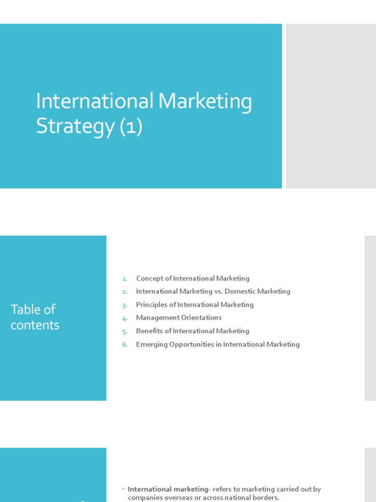 International Marketing Strategy | PDF | Marketing | Multinational ...