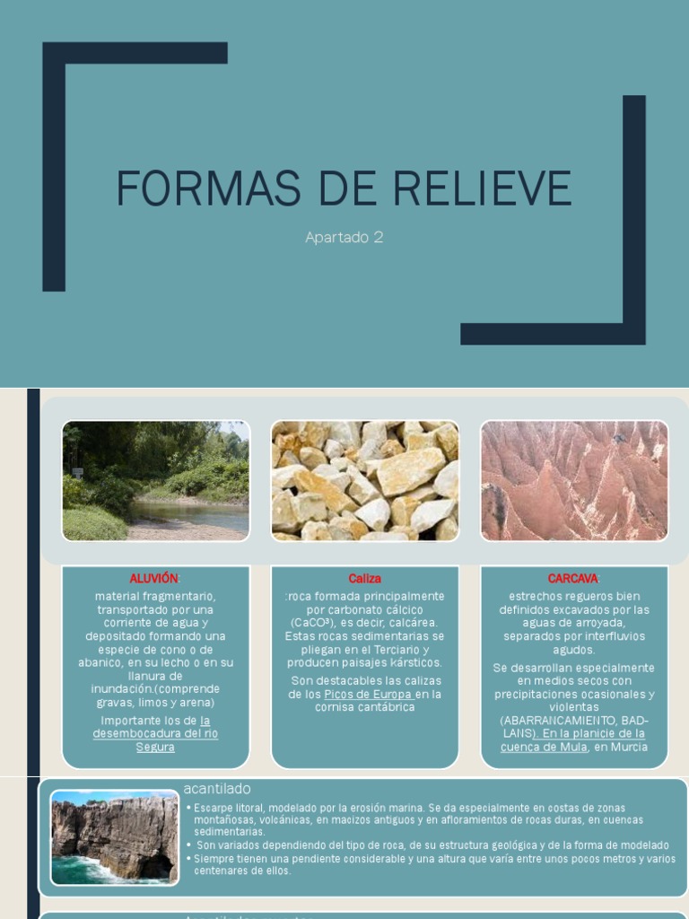 Formas de Relieve 2 | PDF | Roca (geología) | glaciar