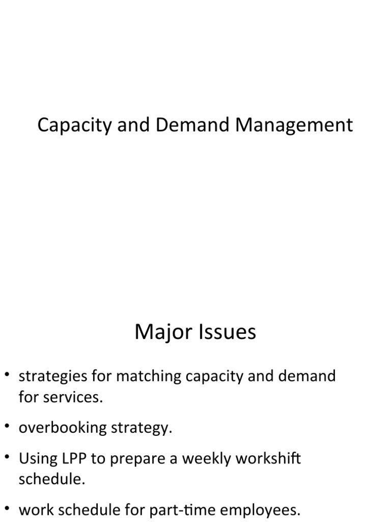 Capacity and Demand Management | PDF | Demand | Business