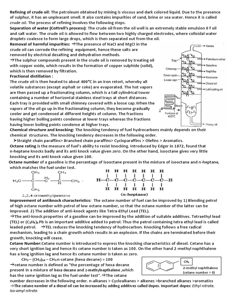Crude Oil. The Process of Refining Involves The Following Steps | PDF ...