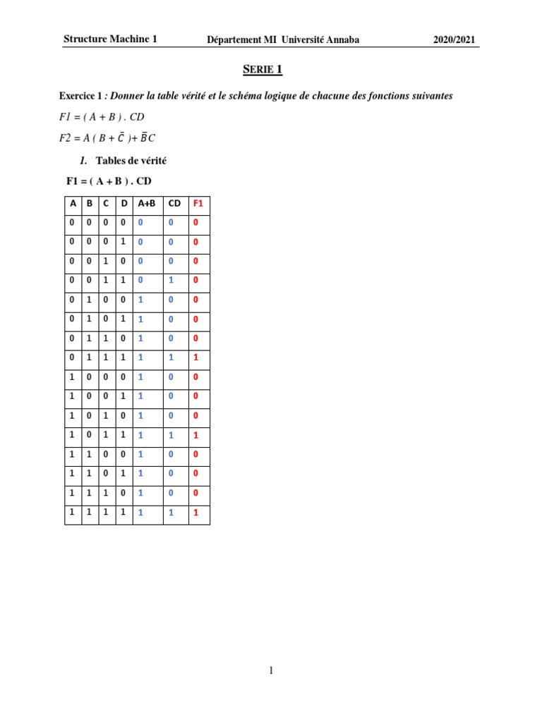 Corrigé Serie 1 Structure 2 | PDF | Mathématiques | Science