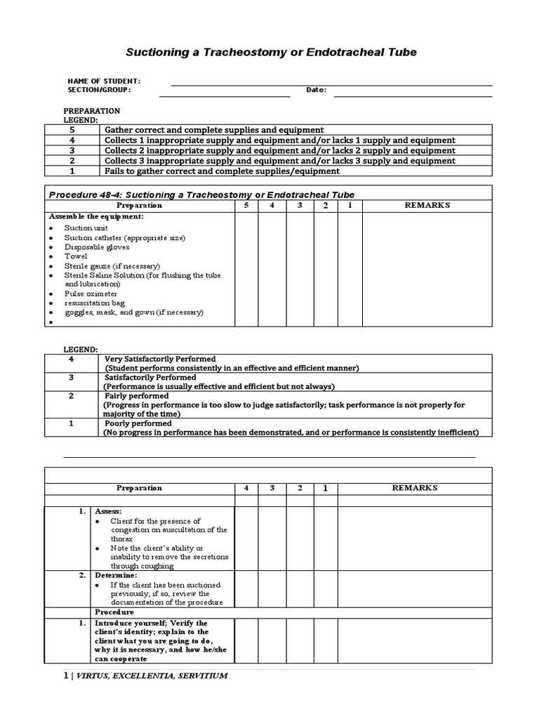 Procedure 48-4: Suctioning A Tracheostomy or Endotracheal Tube | PDF ...
