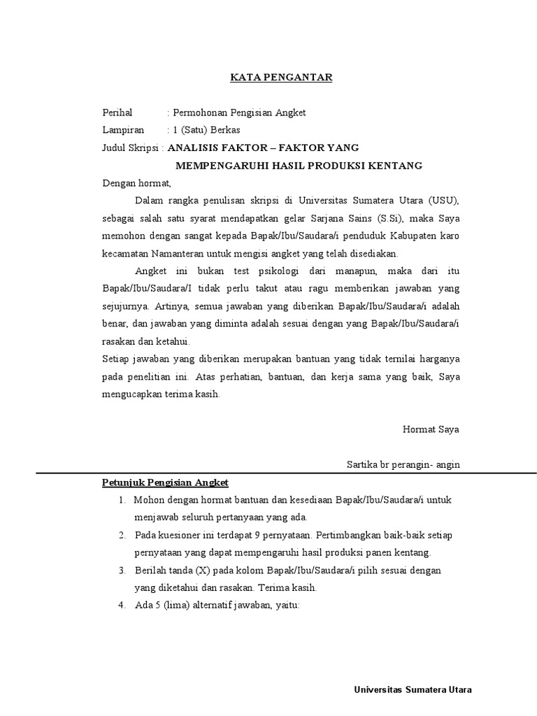 Kata Pengantar: Universitas Sumatera Utara | PDF