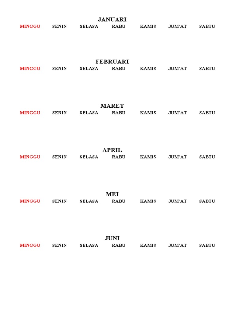 Format Kalender | PDF