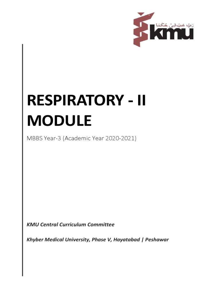 MBBS Year-3 Respiratory Module II | PDF | Lung | Respiratory Diseases
