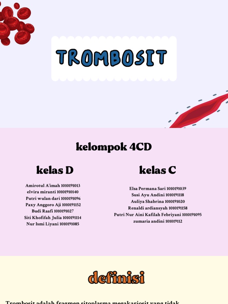 Definisi dan Fungsi Trombosit dalam Darah | PDF