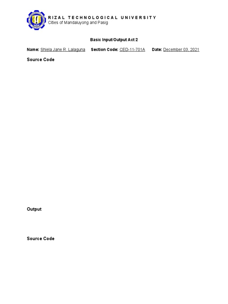 Source Code: Cities of Mandaluyong and Pasig | PDF