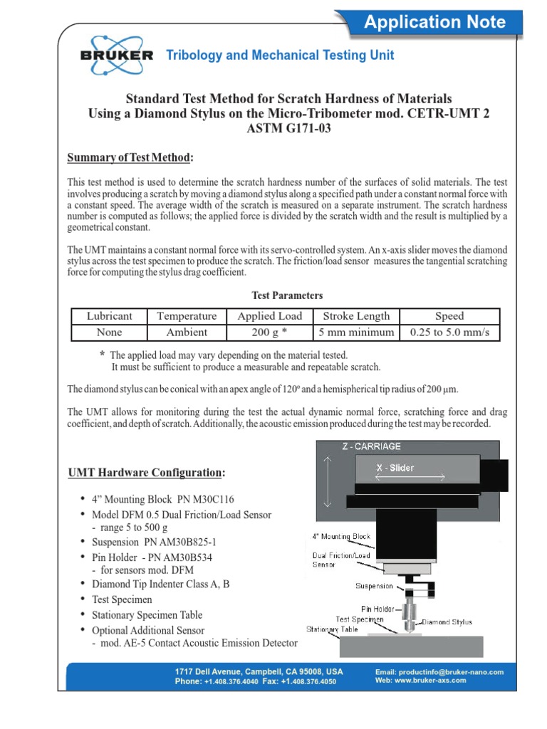 ASTM G171 Scratch Hardness Test Method | PDF | Friction | Hardness