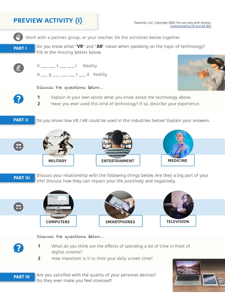 Preview Activity (I) : Discuss The Questions Below.. | PDF | Virtual ...