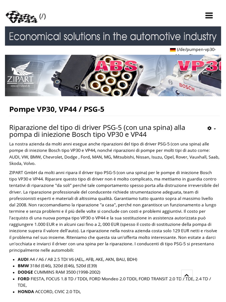 Pompe VP30, VP44 - PSG-5 | PDF
