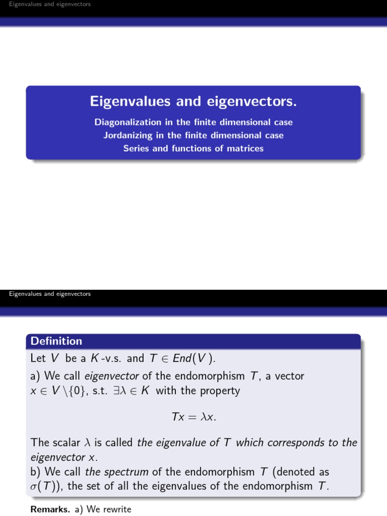 Eigenvalues And Eigenvectors Pdf Eigenvalues And Eigenvectors Matrix Mathematics