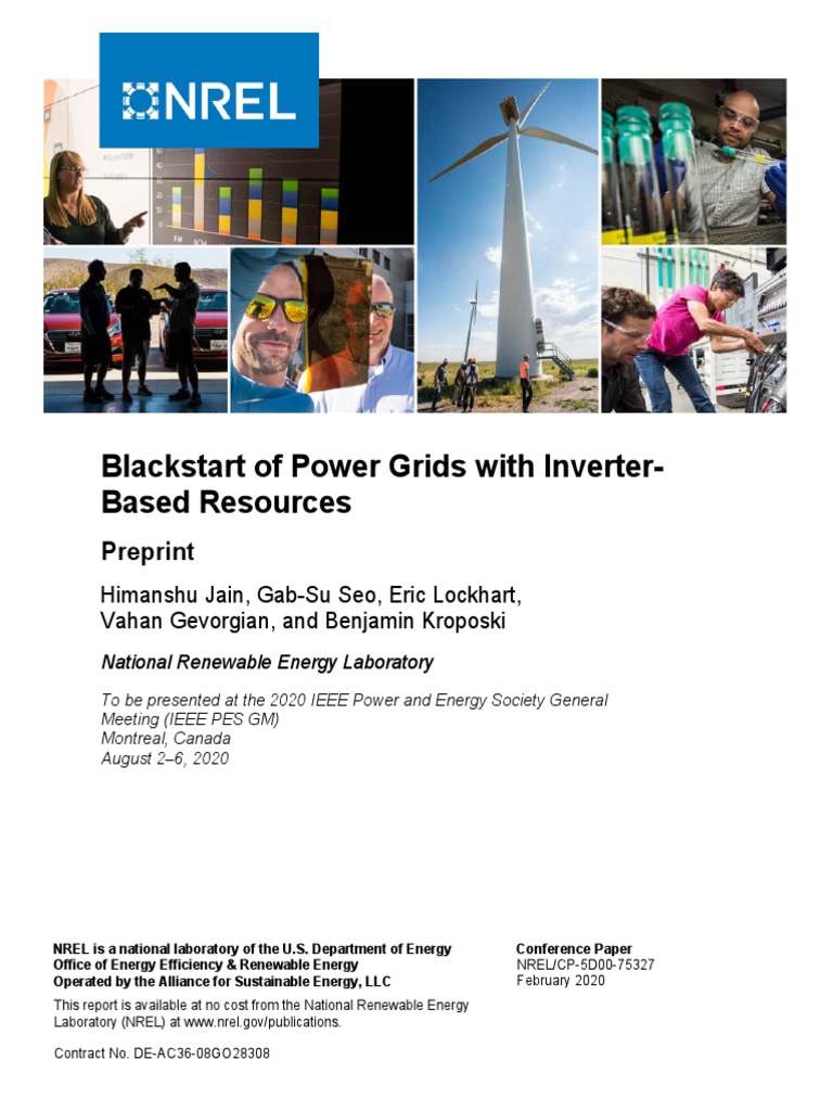 Grid Blackstart with Inverters | PDF | Electric Motor | Power Inverter