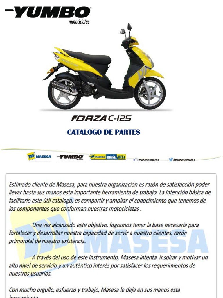 Forza 125 YUMBO | PDF | Arandela (Hardware) | Tornillo