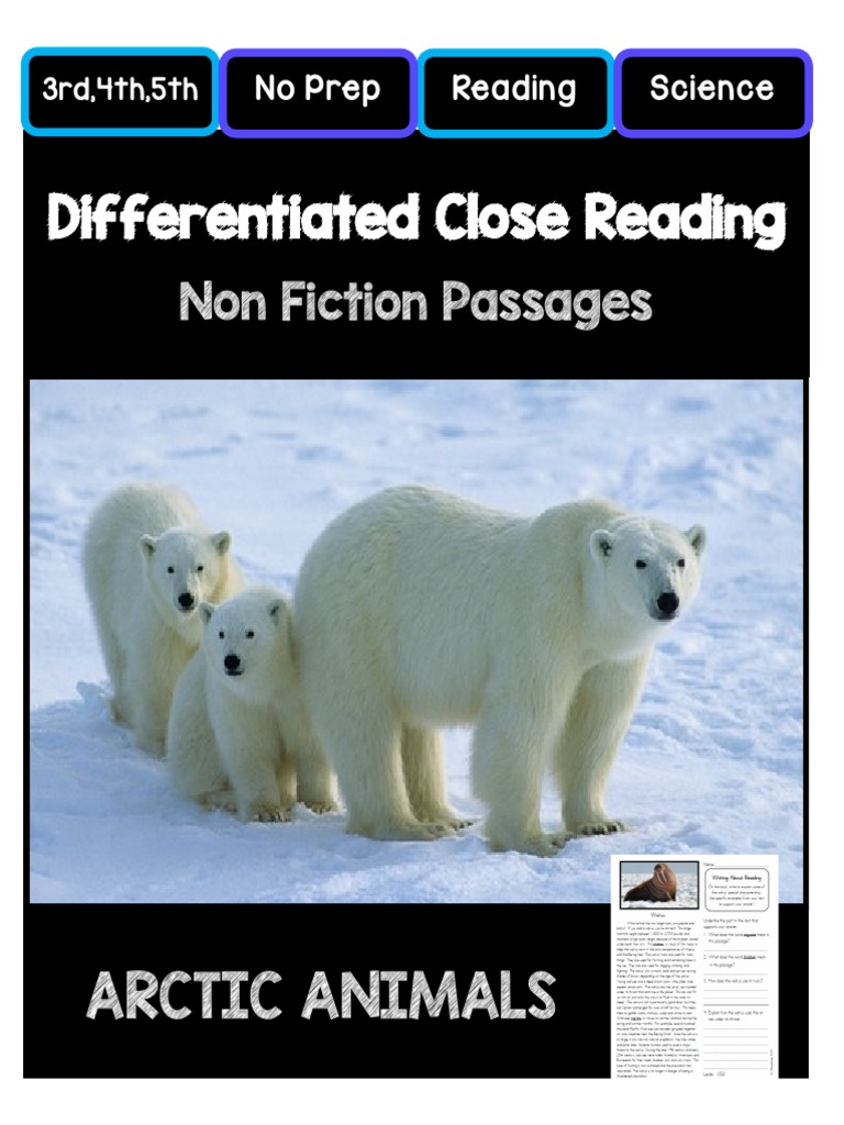 Differentiated Close Reading: Arctic Animals | Download Free PDF ...