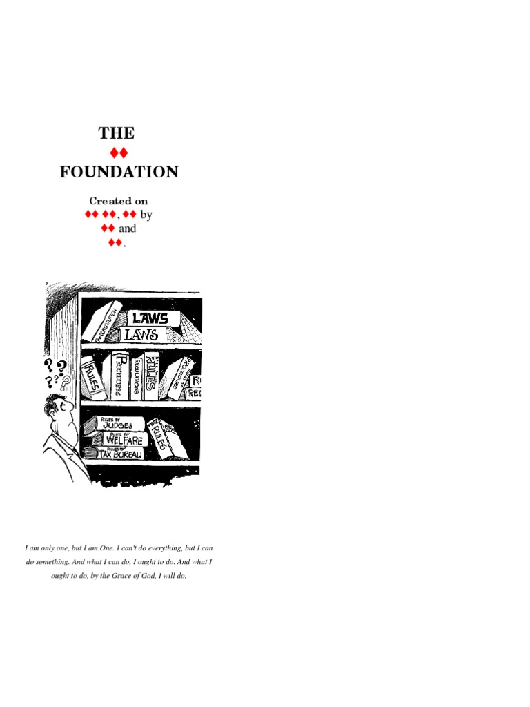 Sample Foundation Template | PDF | 501(C) Organization | Trust Law